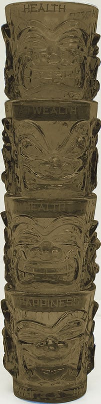 Shot Glass Ooga-Shaka Tiki Light Smoke